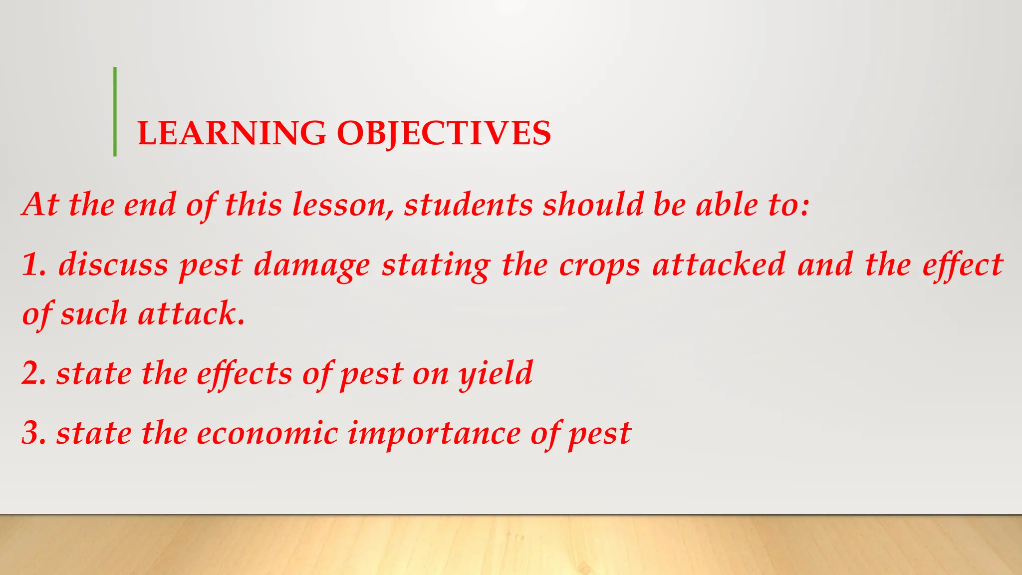 Description of damage done by pests to crops | PPTX