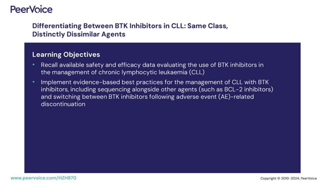 Differentiating Between BTK Inhibitors in CLL: Same Class, Distinctly ...