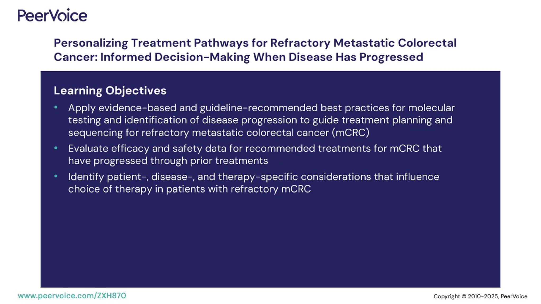 Personalizing Treatment Pathways for Refractory Metastatic Colorectal ...