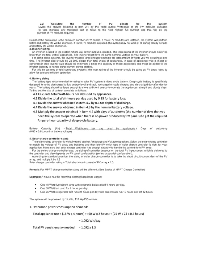 Pv system sizing | PDF