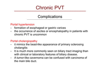 Portal vein thrombosis: scenarios and principles of treatment | PPTX