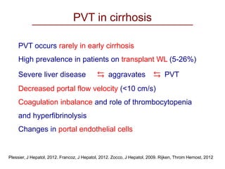 Portal vein thrombosis: scenarios and principles of treatment | PPTX