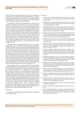 An Internet questionnaire to identify Drug seeking behavior in a ...