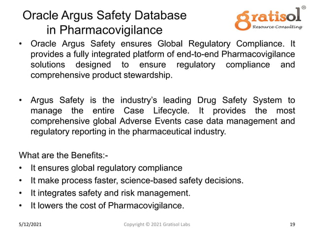 Pharmacovigilance Training in Oracle Argus Safety Database | PPSX
