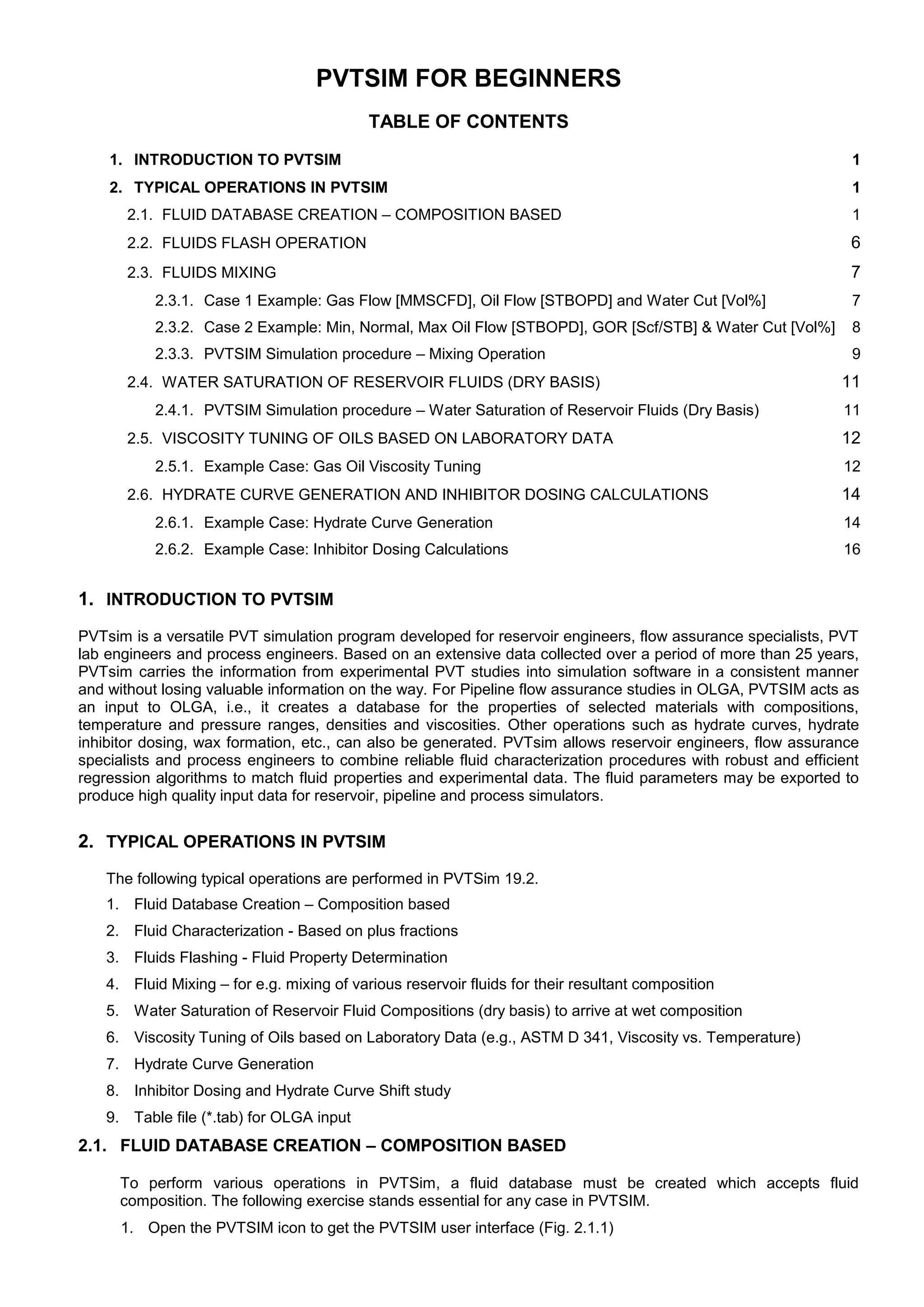PVTSim - Beginners Guide & Tutorial (Multi-Phase Calculations) | PDF