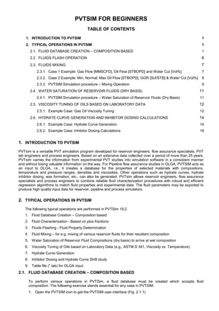 PVTSim - Beginners Guide & Tutorial (Multi-Phase Calculations) | PDF