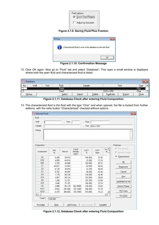 PVTSim - Beginners Guide & Tutorial (Multi-Phase Calculations) | PDF