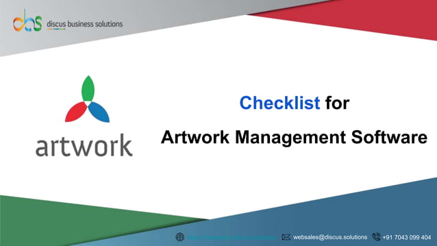 Checklist for artwork management software | PPTX | Computer Software ...