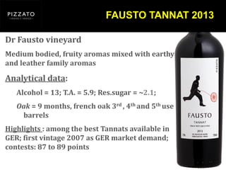 Pizzato's Fausto wines | PPT