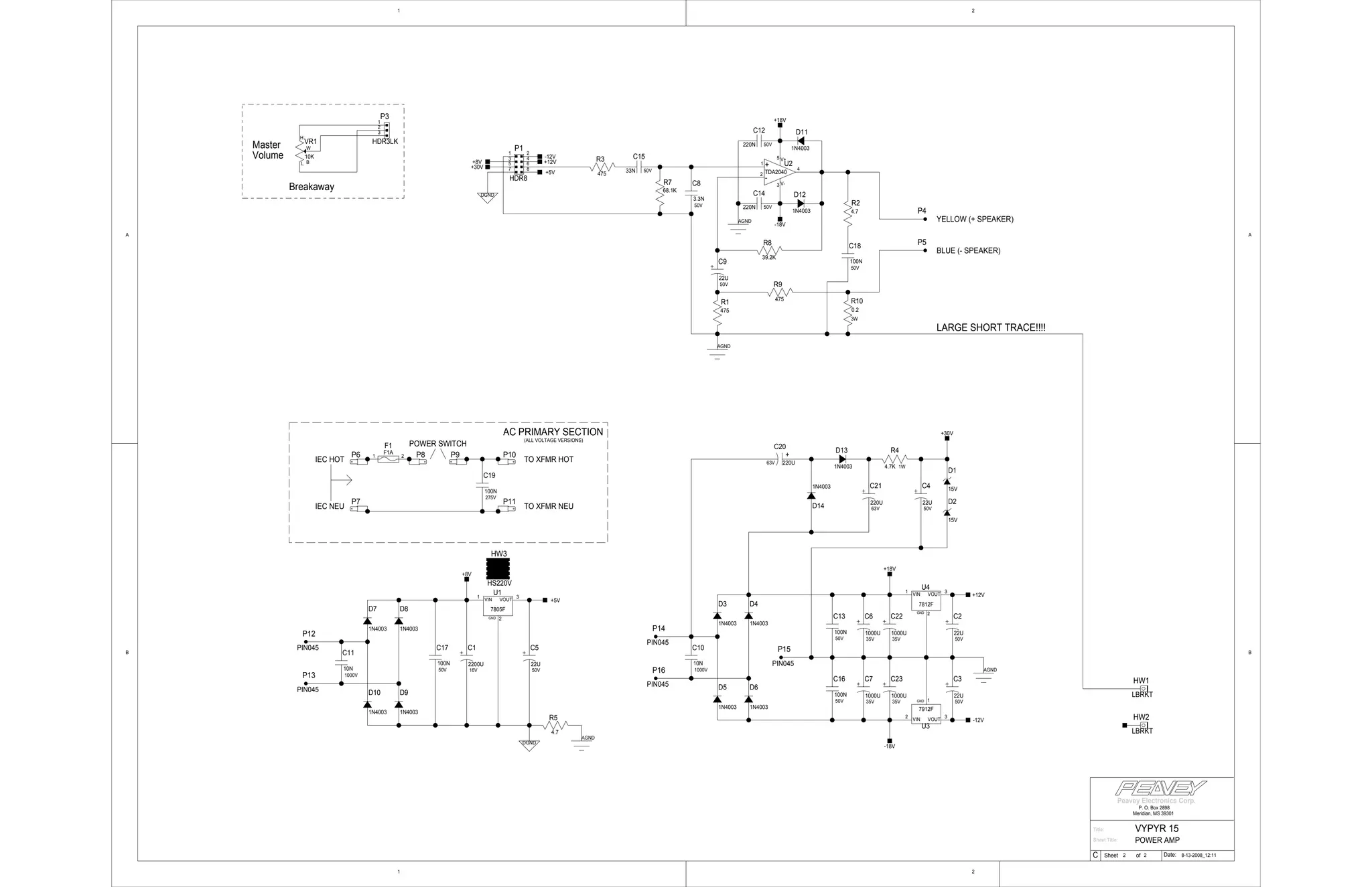 Peavey Vypyr Schematic | PDF