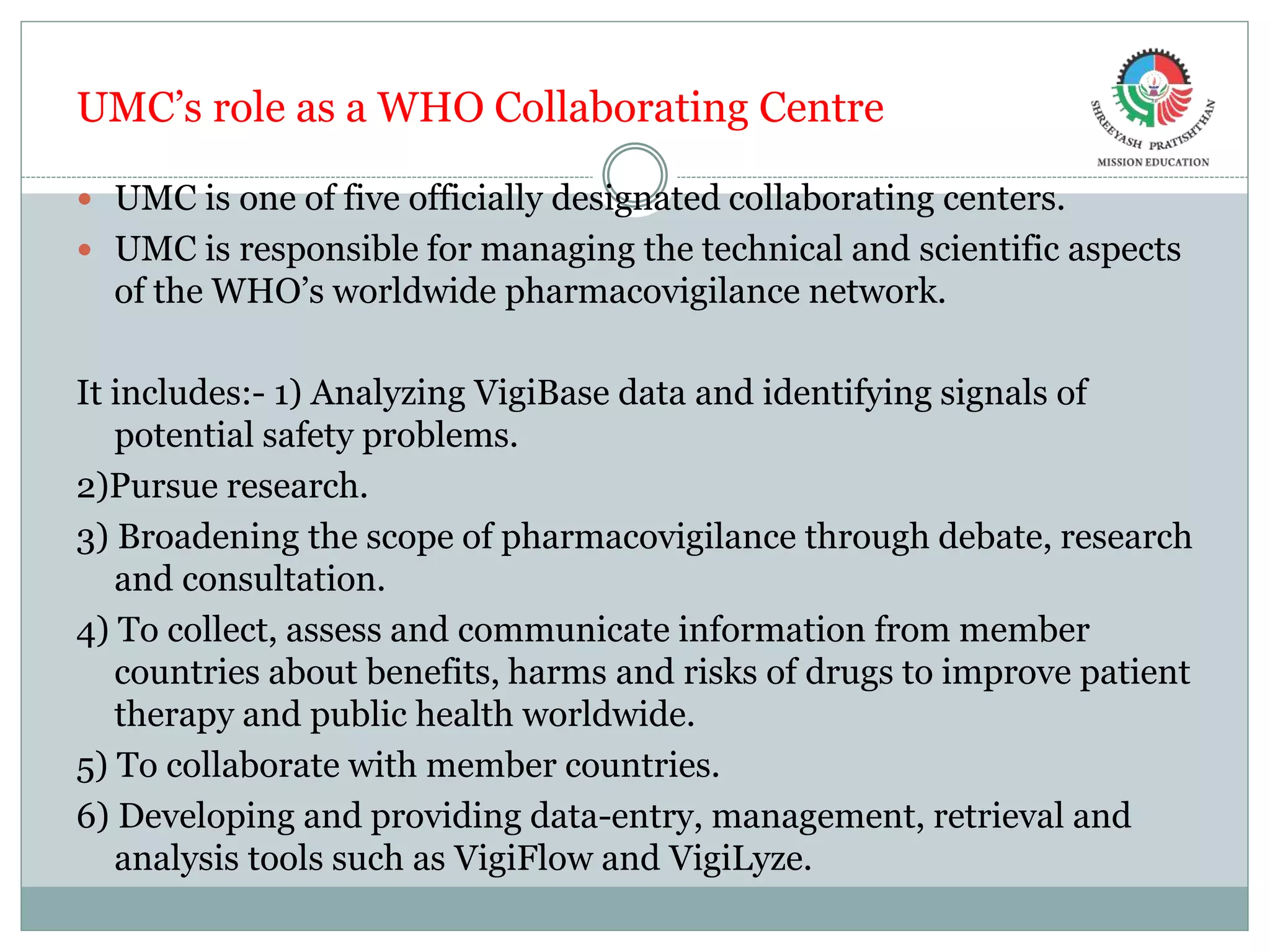 WHO International Drug Monitoring Program | PPTX