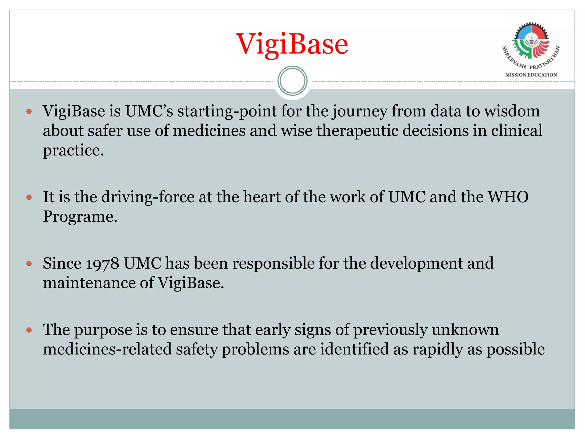 WHO International Drug Monitoring Program | PPTX