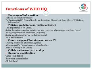 WHO International Drug Monitoring Program | PPTX