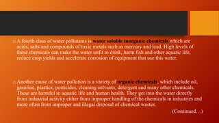 Water pollution | PPTX