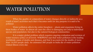 Water pollution | PPTX