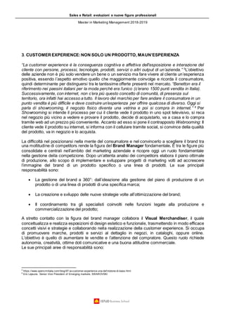 Sales and Retail: evoluzione e nuovi profili professionali | DOCX