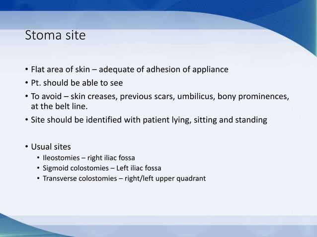 Stoma management | PPTX