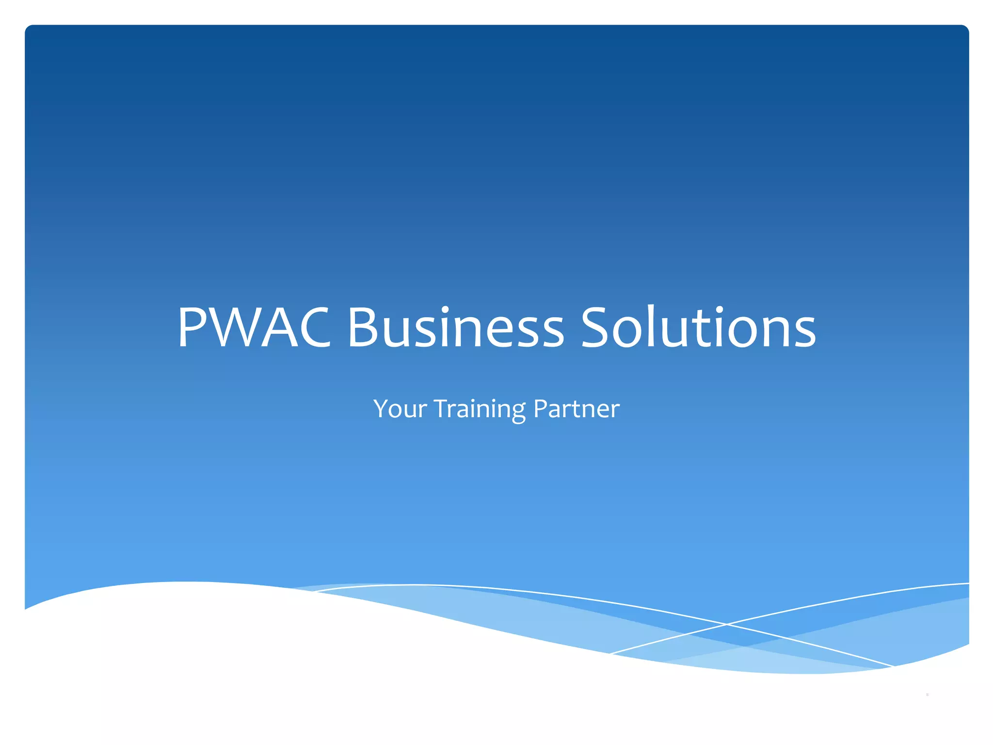 PWAC Business Solutions Introduction | PPSX