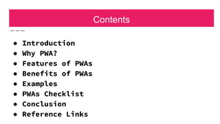 PWA - Progressive Web App | PPTX