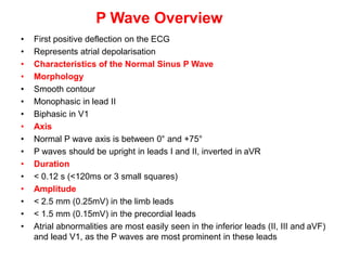 P WAVE IN ECG,ABNORMALITIES OF P WAVE IN ECG | PPTX