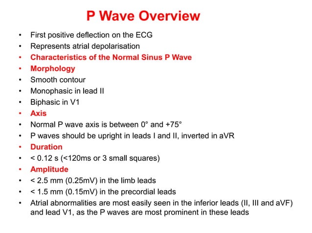 P WAVE IN ECG,ABNORMALITIES OF P WAVE IN ECG | PPTX | Heart and Cardiovascular Diseases ...