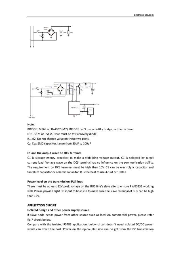 PWBS331 DC transmission data bus chip, DC power line communication ...