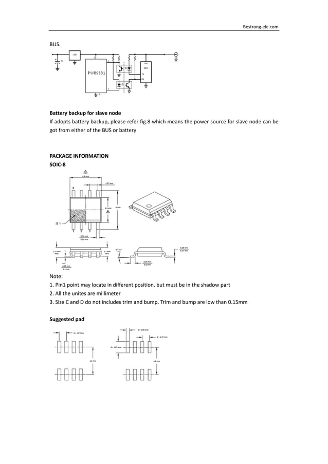 PWBS331 DC transmission data bus chip, DC power line communication ...