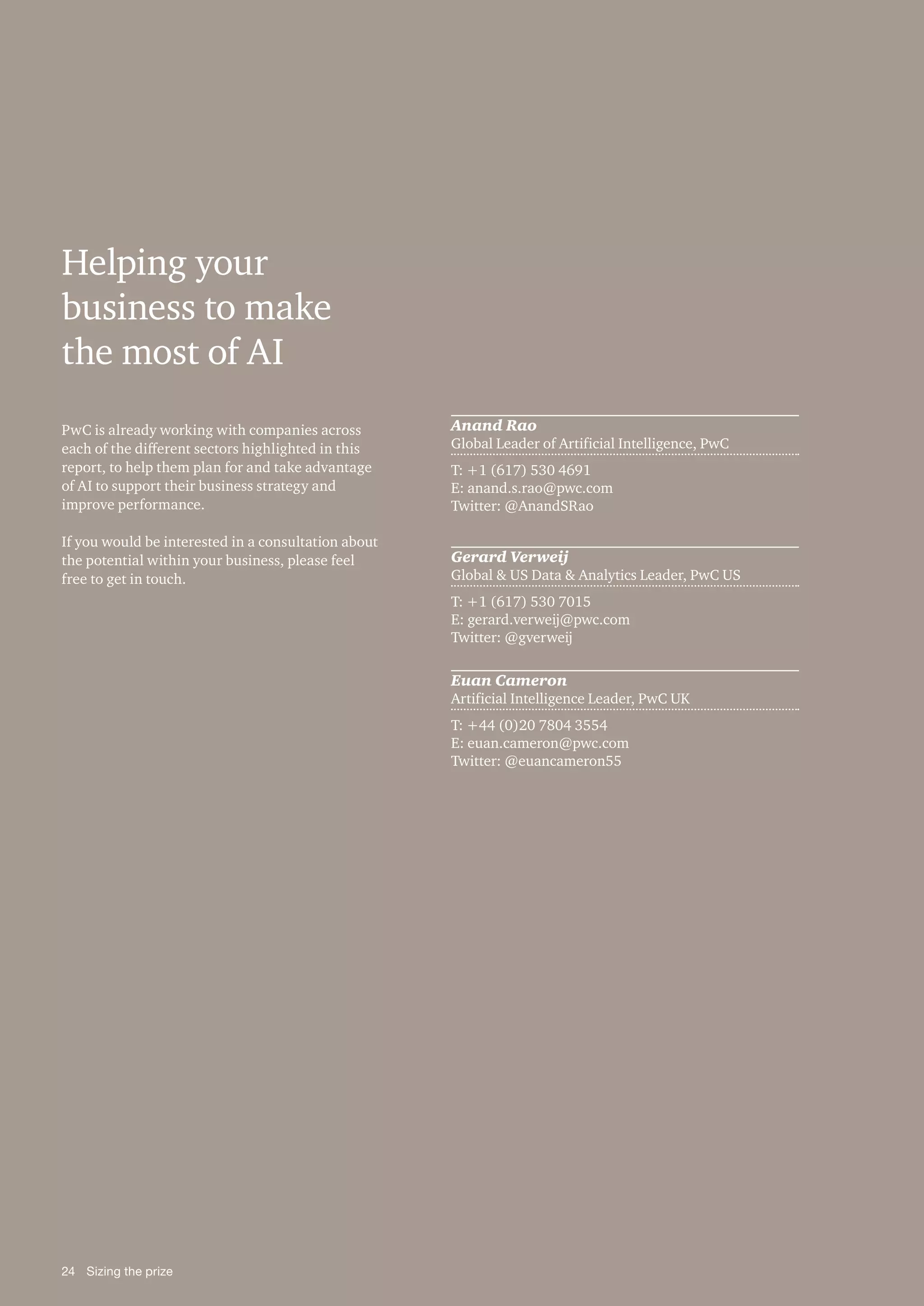 PwC | AI Analysis, Sizing the Prize | PDF