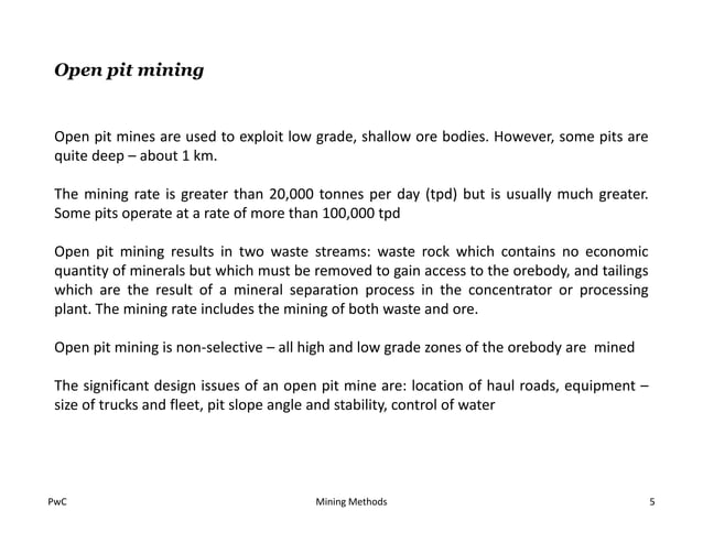 Pwc basics-of-mining-2-som-mining-methods | PDF