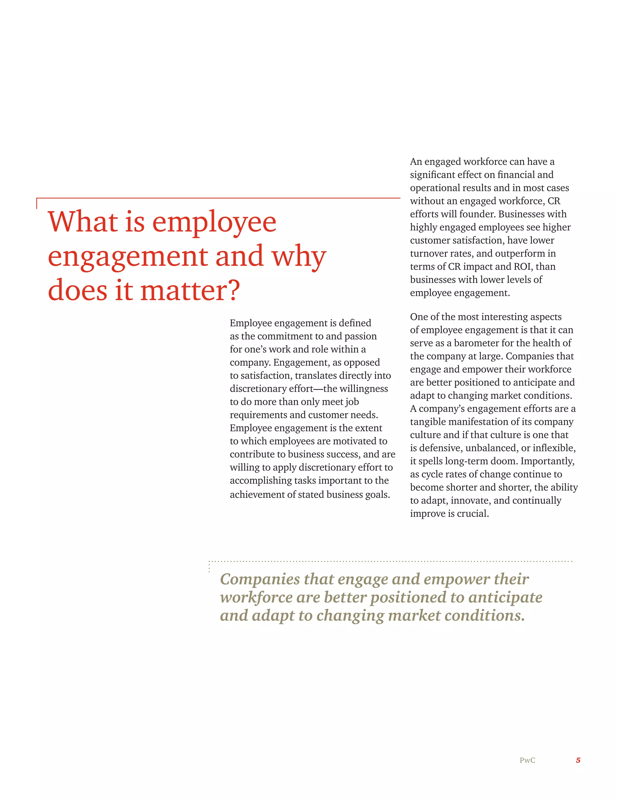 The Keys to Corporate Responsibility Employee Engagement | PDF
