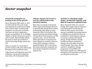 Etude PwC CEO Survey secteur chimique (2014) | PPT