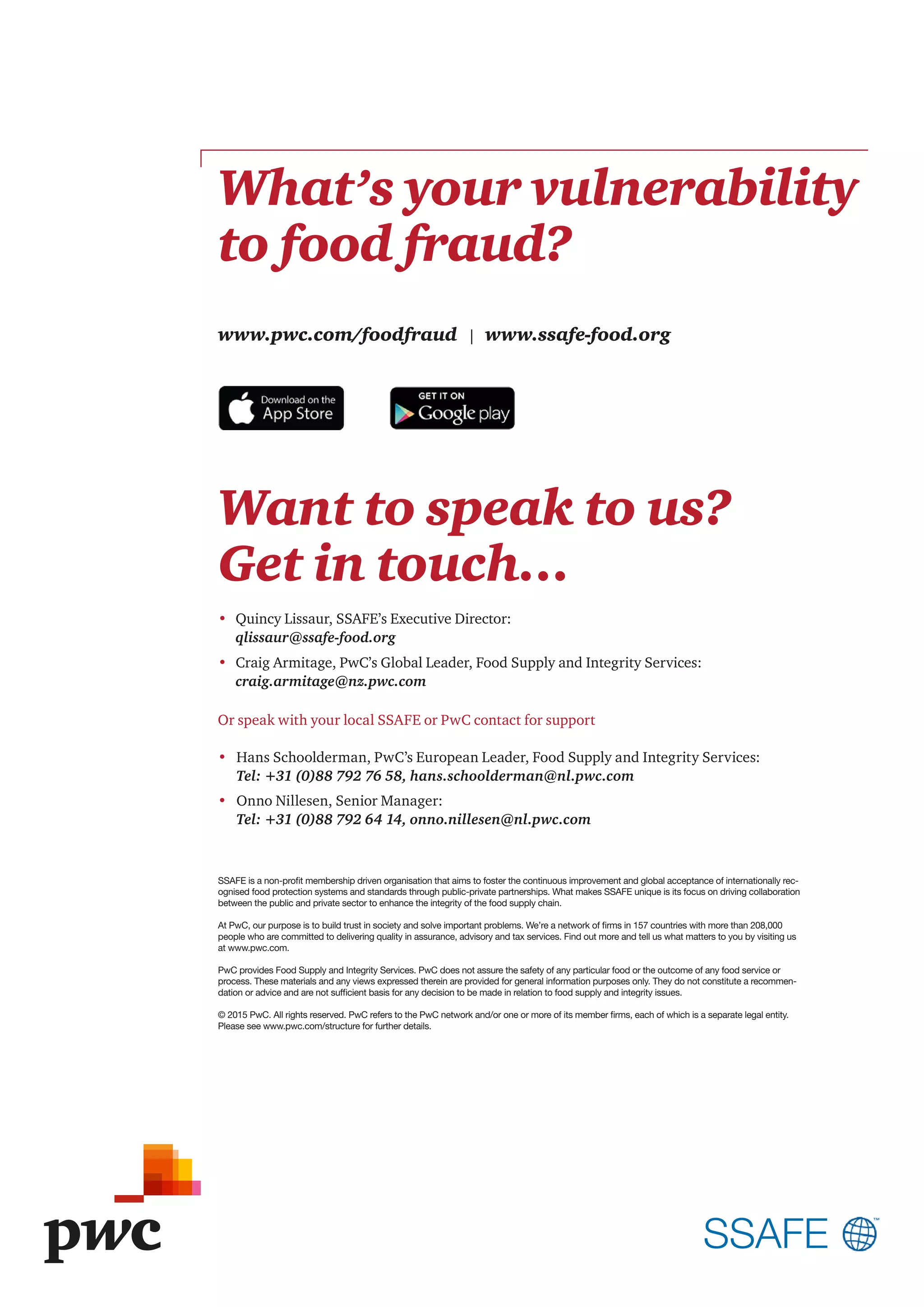 Pwc food-fraud-vulnerability-assessment | PDF