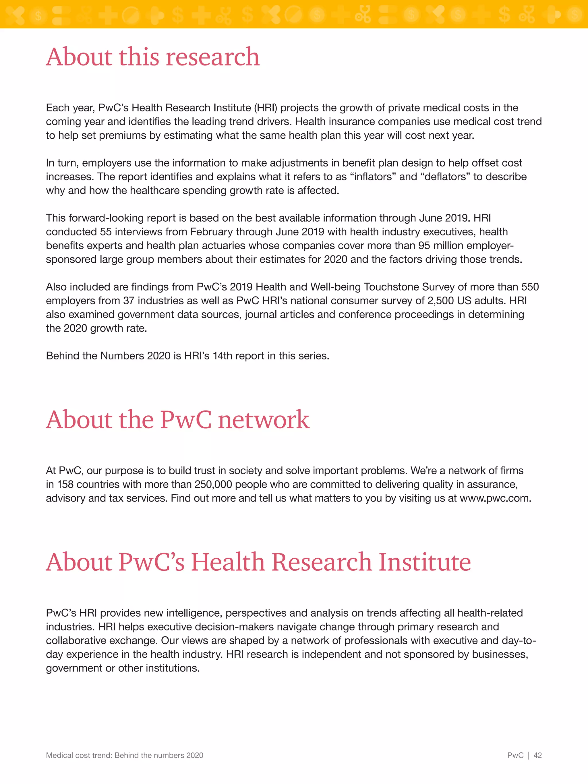 Medical cost trend: Behind the numbers 2020 | PDF