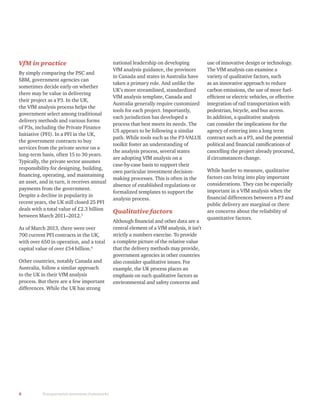 Investing in transportation: The role of value for money analysis | PDF