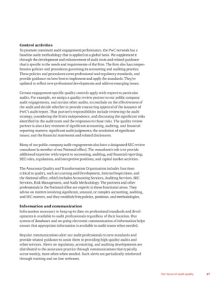Pwc our-focus-on-audit-quality | PDF