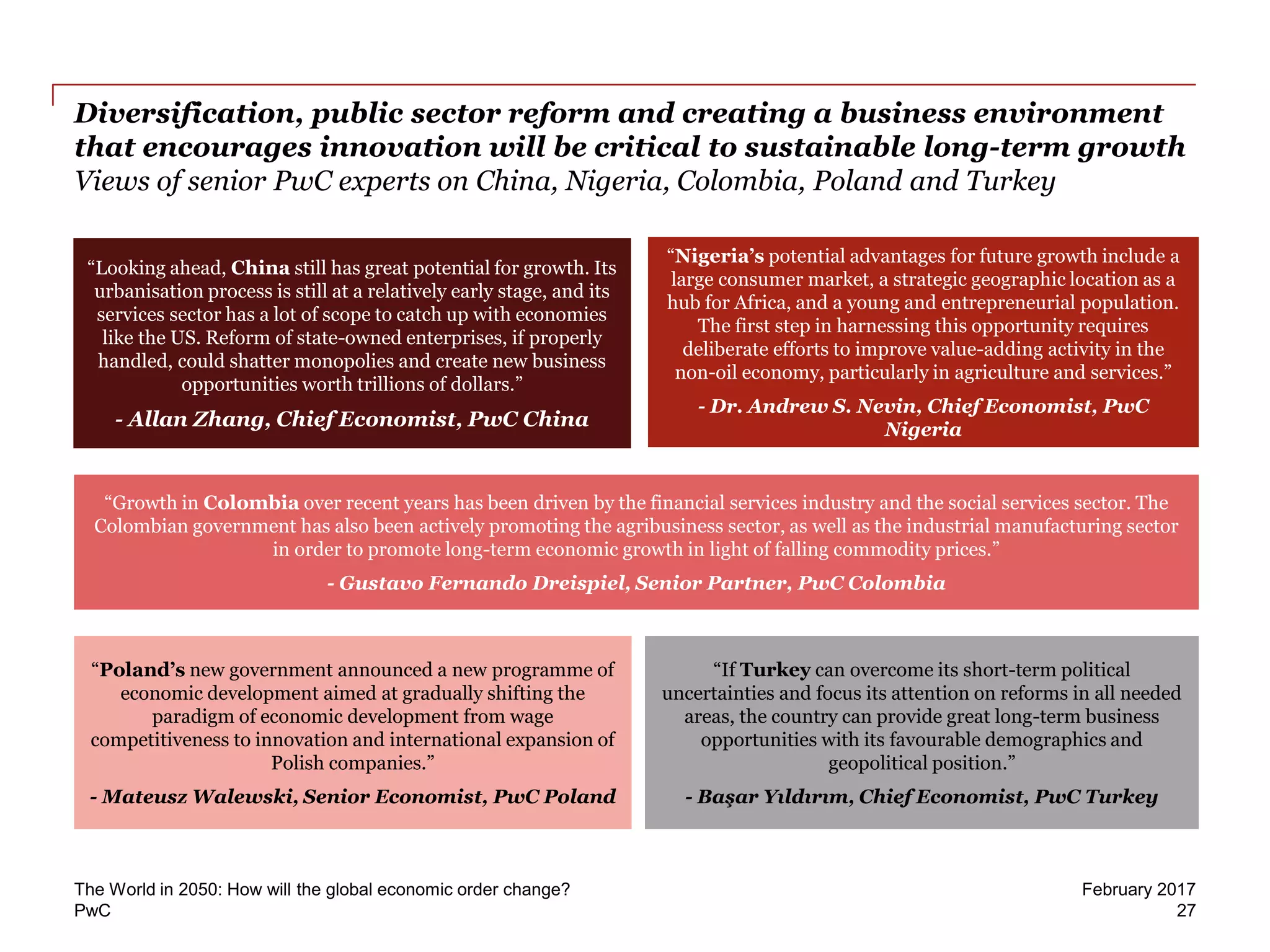 Pwc world-in-2050-slide-pack-feb-2017 | PPT