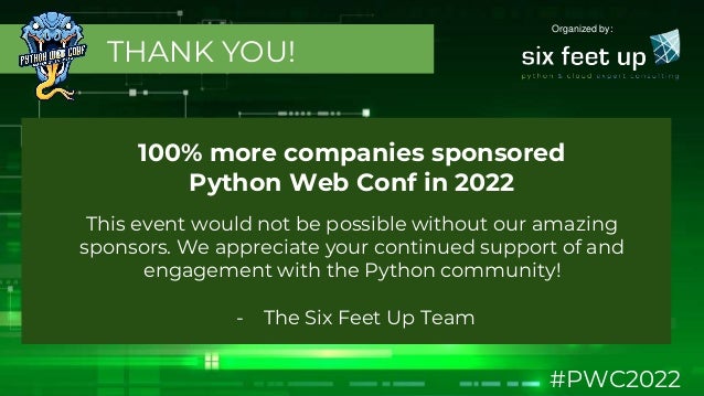 Python Web Conf 2022 Event Statistics | PPTX | Web Conferencing | Computer Software and Applications