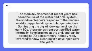 Who Invented Window Cleaning? | PPT
