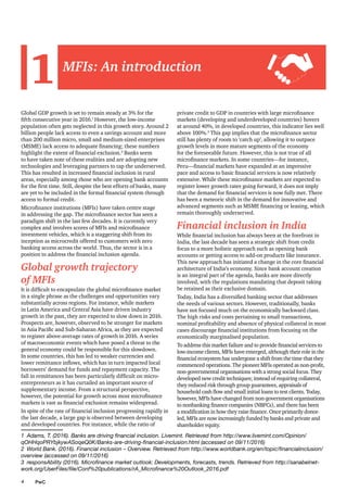 Trends in the microfinance ecosystem | PDF