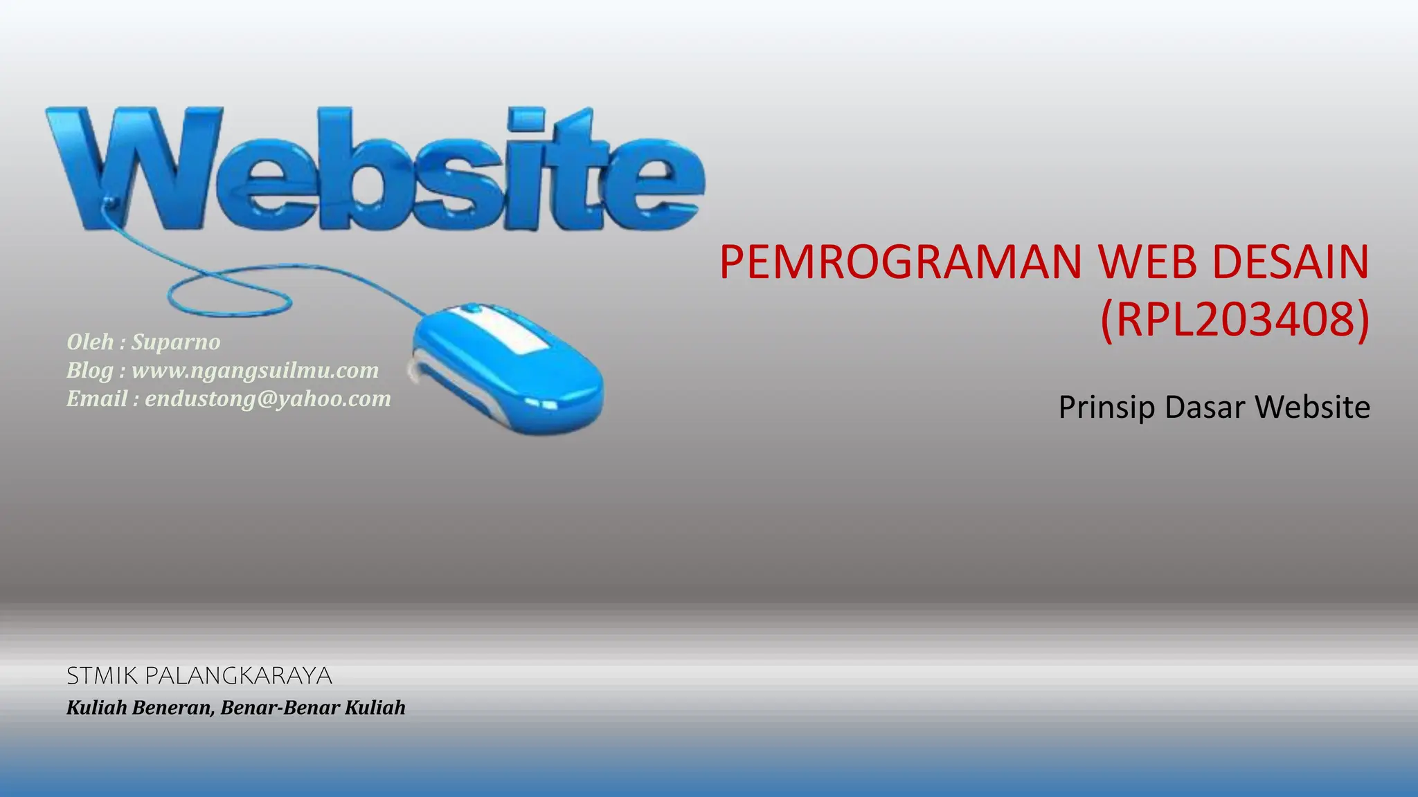 Prinsip Dasar WebSite dalam Mendesain Web | PPSX