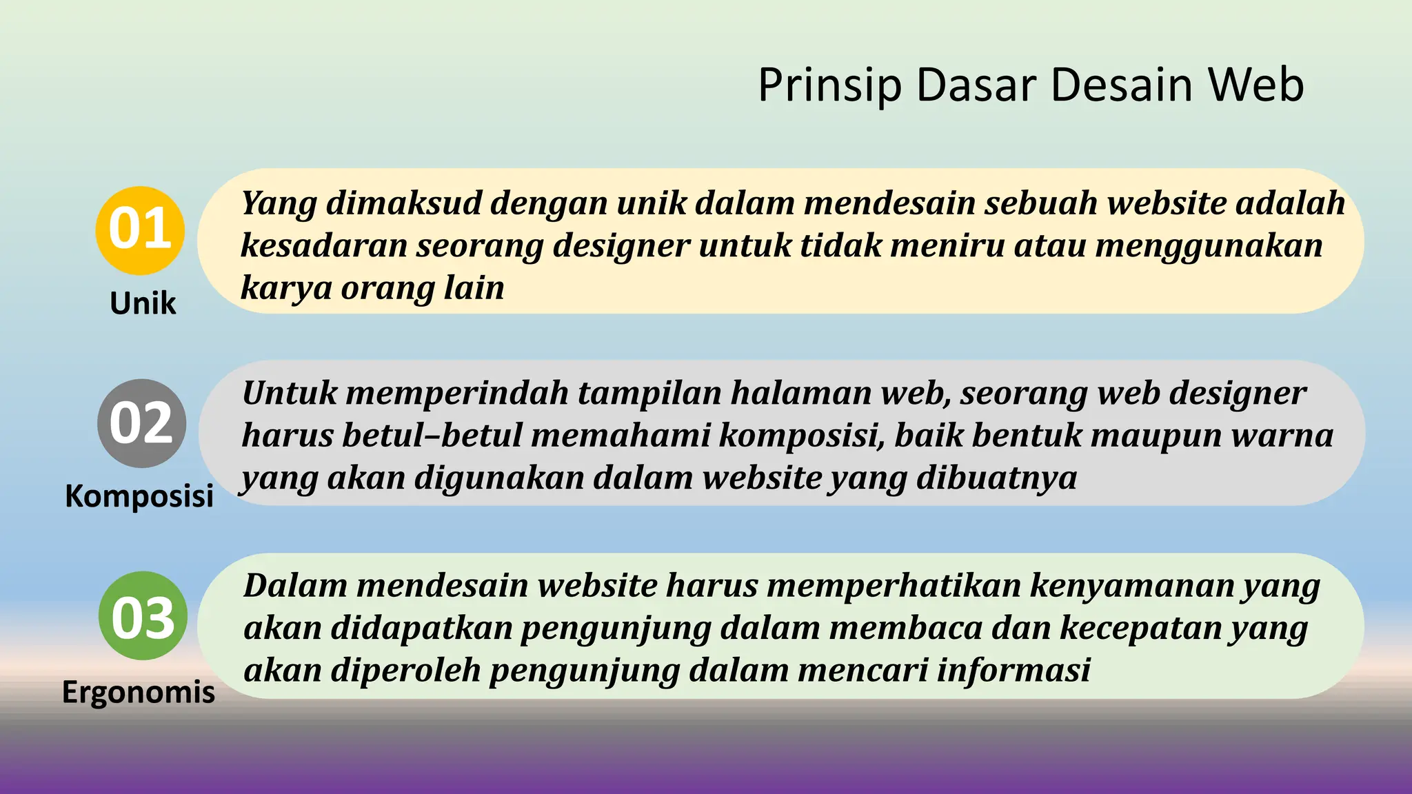 Prinsip Dasar WebSite dalam Mendesain Web | PPSX