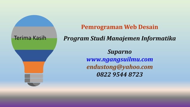 Prinsip Dasar WebSite dalam Mendesain Web | PPSX