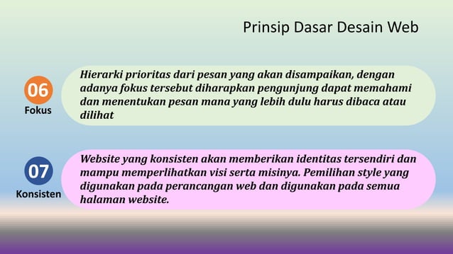 Prinsip Dasar WebSite dalam Mendesain Web | PPSX