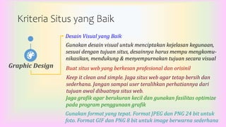 Layout dan Kriteria Situs Web pada Matakuliah Pemrograan Web Desain | PPSX