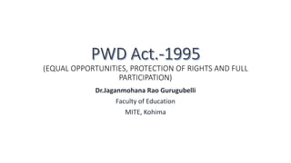Pwd act 1995 | PPTX