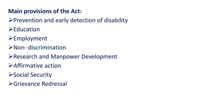 Pwd act 1995 | PPTX