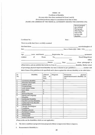 Issued by: Chief Medical Officer (CMO), District Medical Board, or a ...