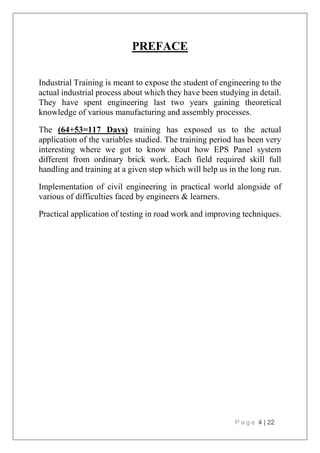 A Repot File On Exploring Civil Engineering: A Comprehensive Internship ...