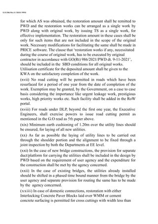 PWD Road cutting Trenching of PWD roads by KWA Modified Guidelines 14. ...