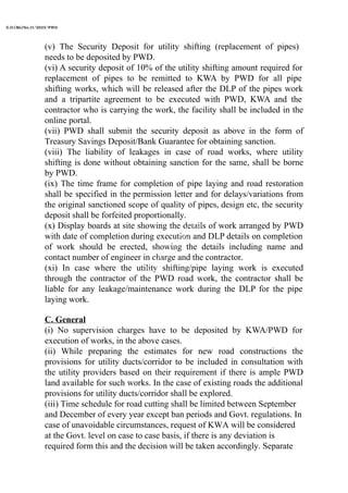 PWD Road cutting Trenching of PWD roads by KWA Modified Guidelines 14. ...